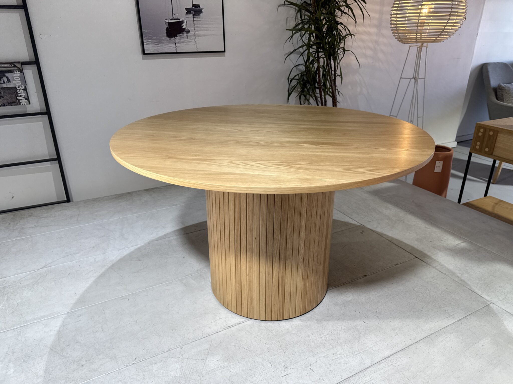 Marina - Natural Round Dining Table - Mentone Furniture Clearance Centre
