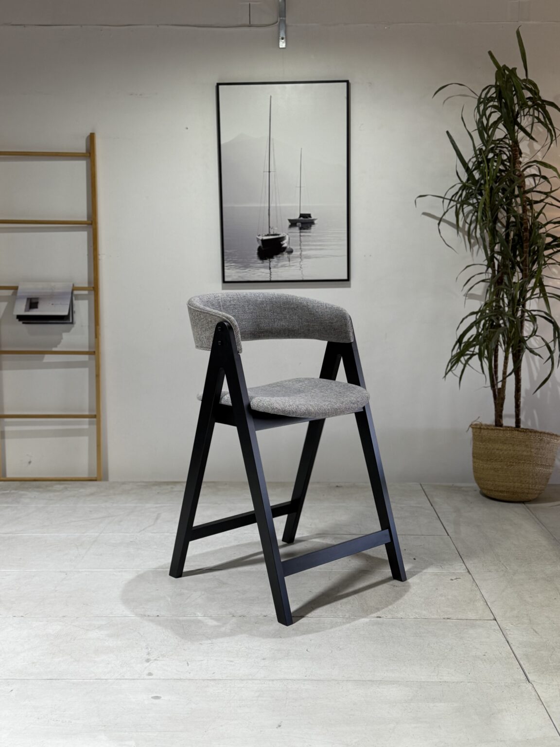 Nicole - Bar Stool | Grey with Black Legs - Mentone Furniture Clearance ...