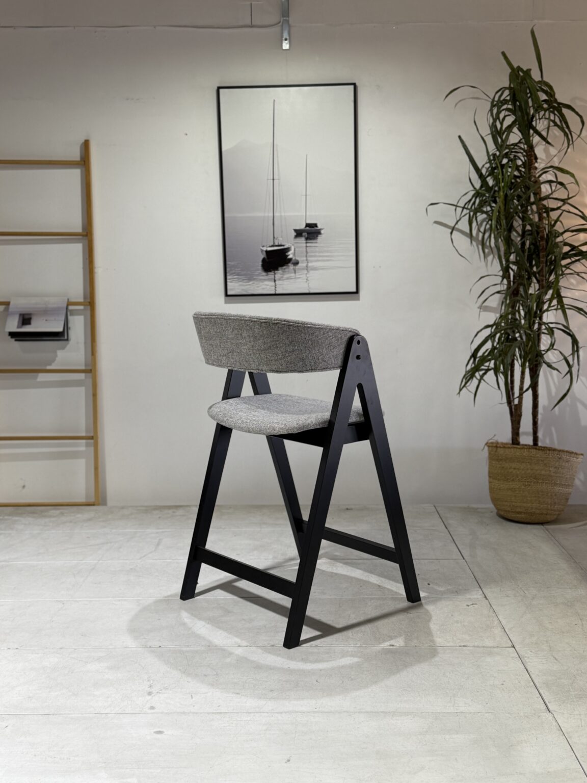 Nicole - Bar Stool | Grey with Black Legs - Mentone Furniture Clearance ...