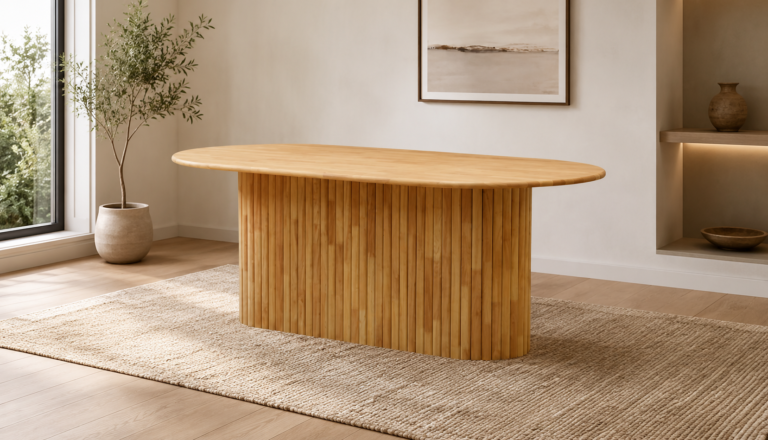 Marina 240cm Natural Oval Dining Table | Modern Dining Tables Melbourne ...